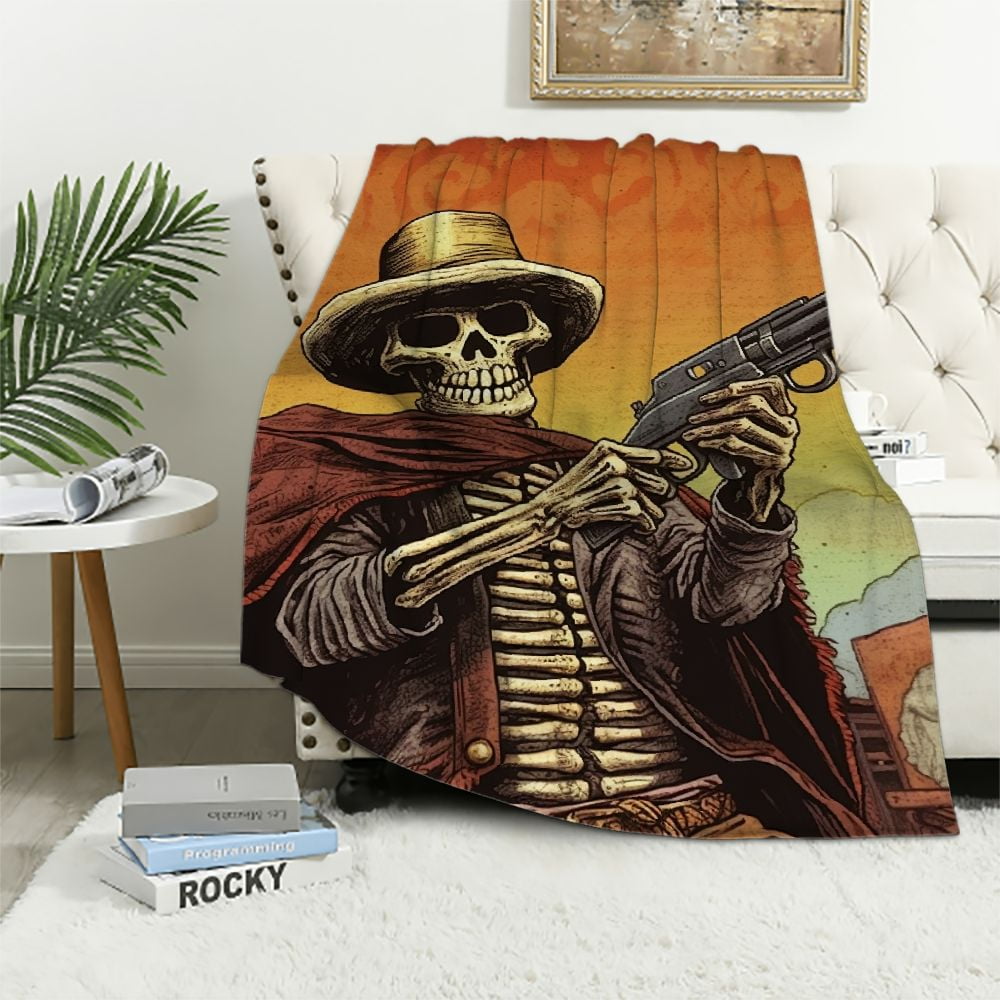 COMIO Shot for Shot Skeleton Blanket- Gift Fantasy Throw Woven ...