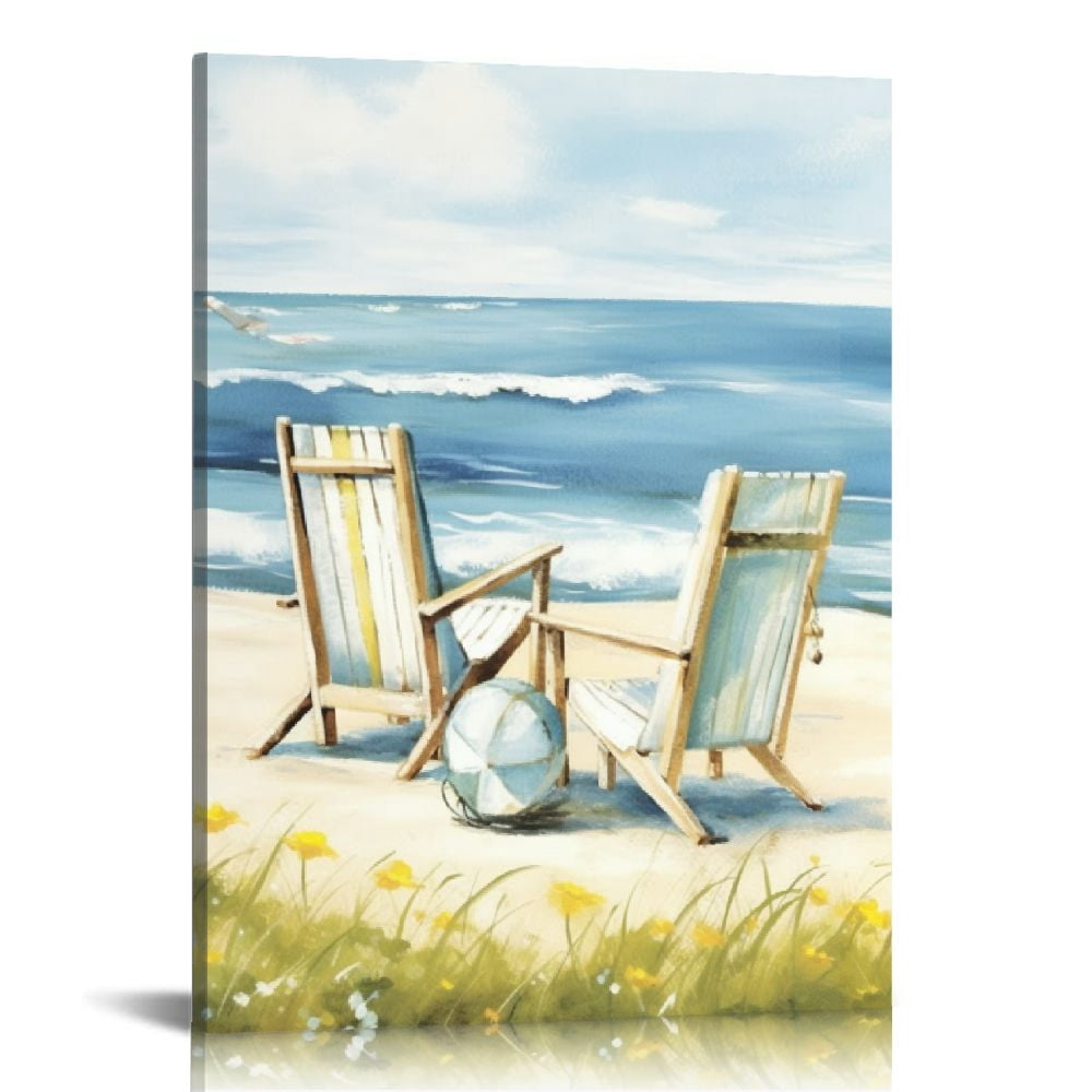 COMIO Shuangshu Beach Canvas Wall Art Decoration: bedroom, living room ...