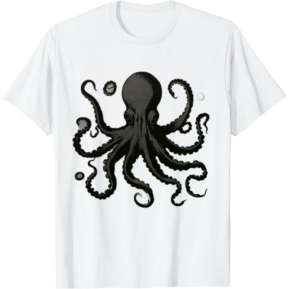 COMIO Silhouette Octopus T Shirt - Octopus Shirt - Walmart.com
