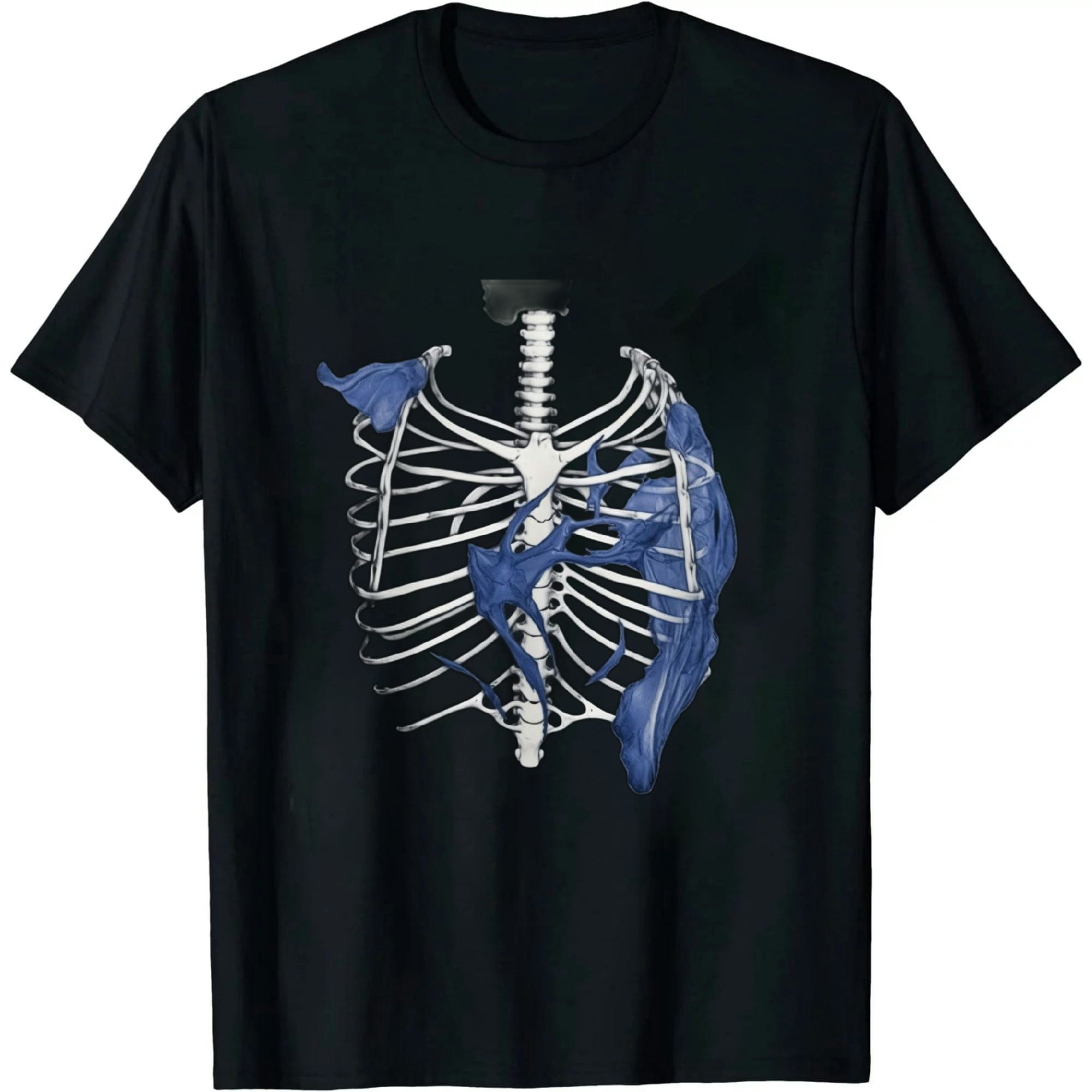 COMIO Skeleton Rib Cage With Songbirds! | Emo Skeleton T-shirt ...
