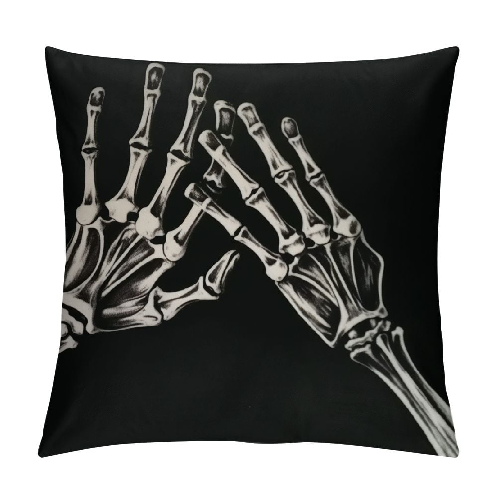 MLJA Skull Decorative Pillow Covers Vintage Skeleton Hand Hug You Scary ...