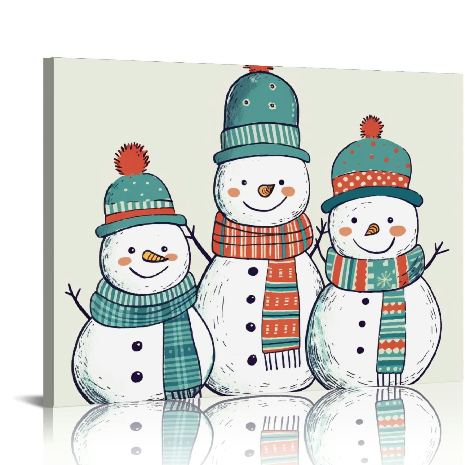 COMIO Snowman Face Stickers Snowman Decals Christmas Wall Decals ...