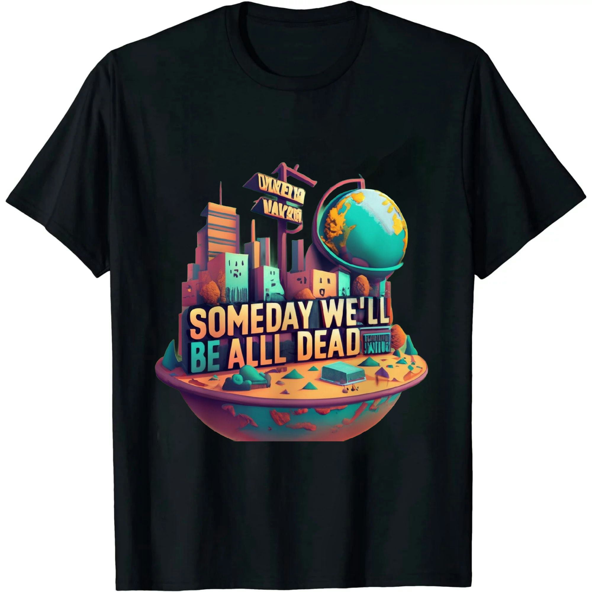 COMIO Someday We'll All Be Dead Retro Existential Dread Toon Style T-Shirt - Walmart.com