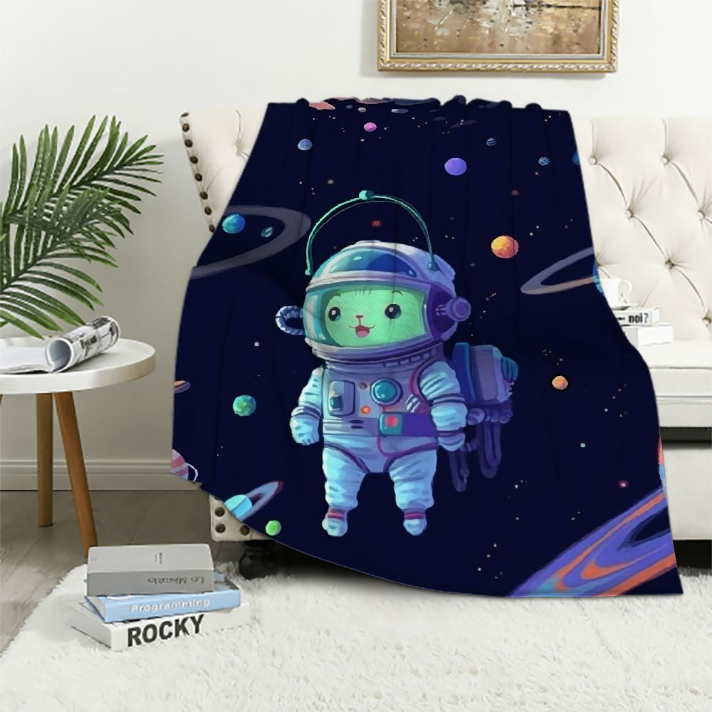 COMIO Space Blanket for Boys Kids Plush Throw Blanket with Galaxy ...