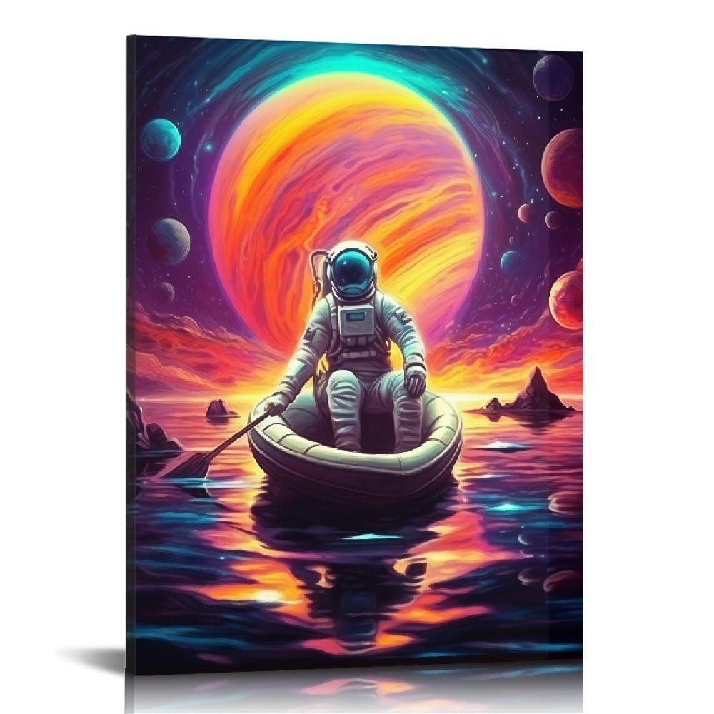 COMIO Space Man Wall Art Printmaking Fun Astronaut Poster Modern ...