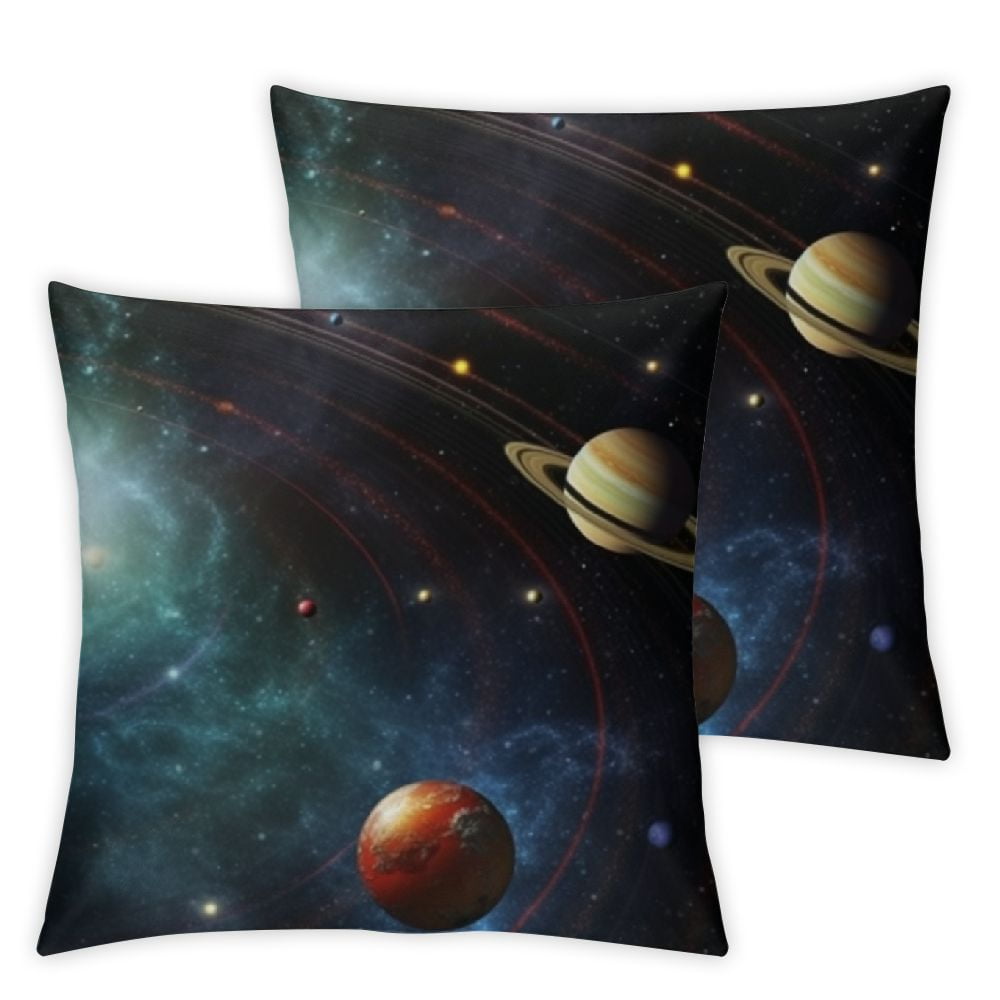 COMIO Space Planet Outdoor Throw Pillow Covers 3D Universe Solar System ...