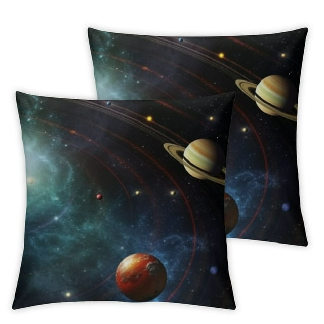 COMIO Space Planet Outdoor Throw Pillow Covers 3D Universe Solar System ...