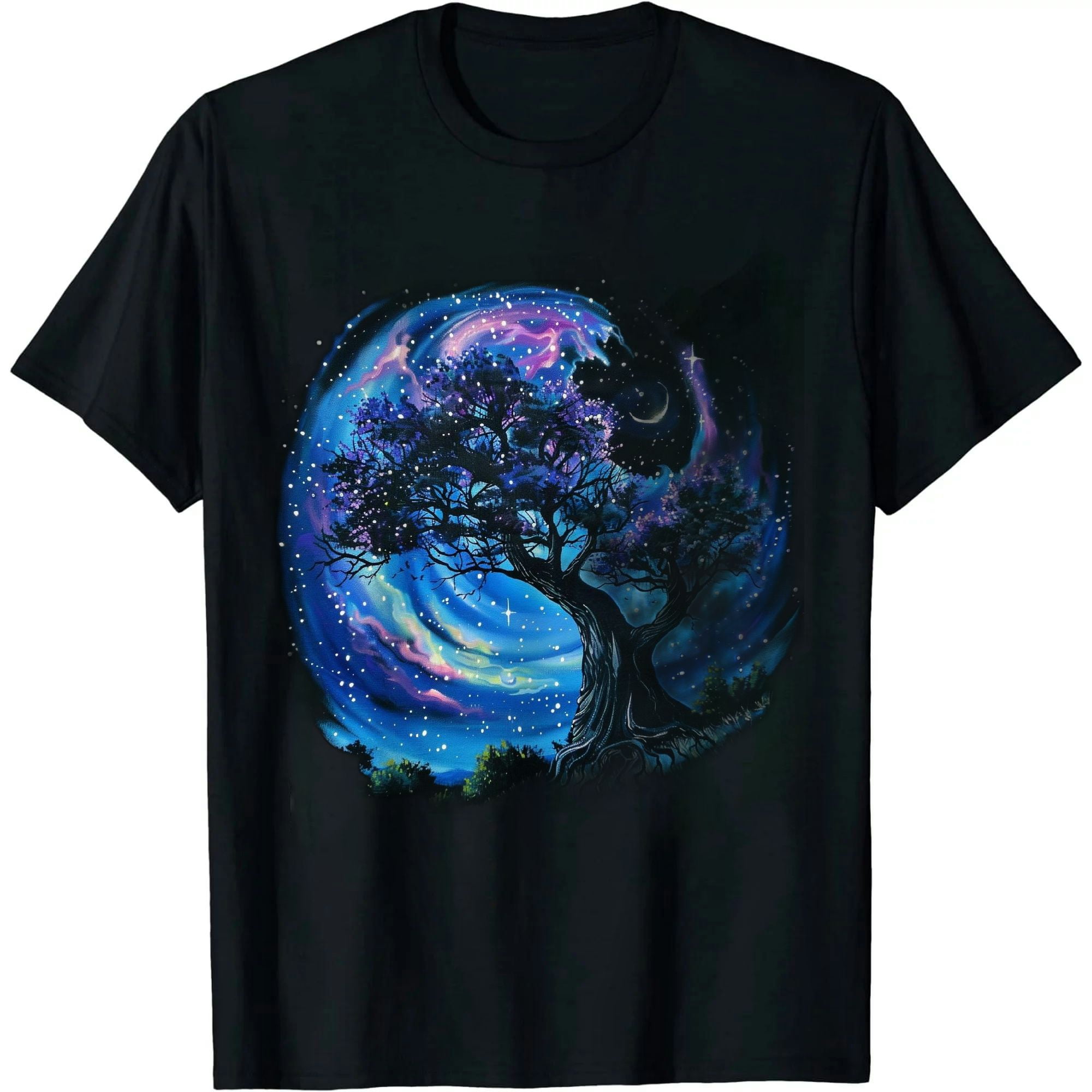 COMIO Space Tree Cosmic Starry Night Sky and Milky Way Gorgeous T-Shirt ...