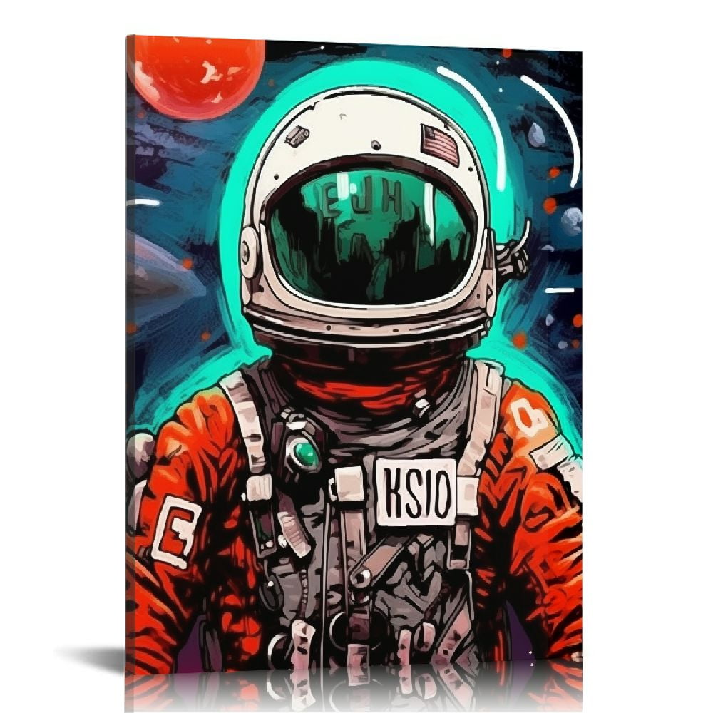 COMIO Space Wall Art Banksy Astronaut Pictures Wall Decor Street ...