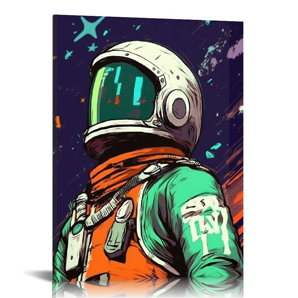 COMIO Space Wall Art Banksy Astronaut Pictures Wall Decor Street ...