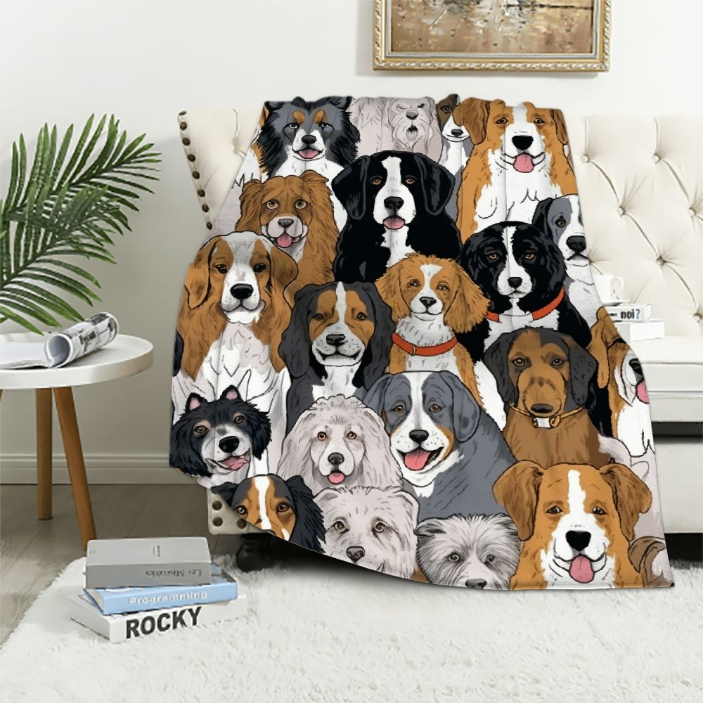 COMIO Spaniel Corgi Blanket Gifts for Adult & Kids for Living Room ...