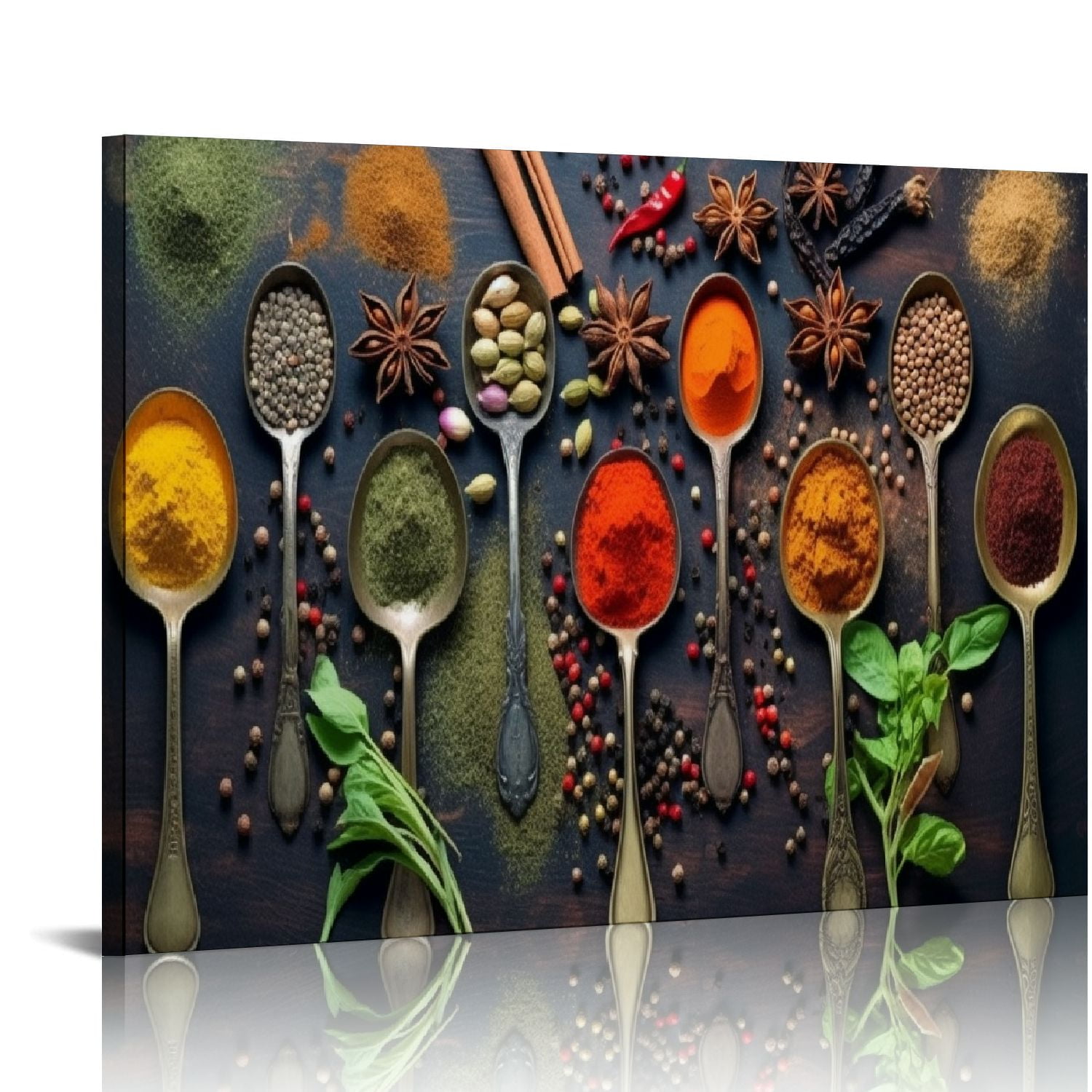 COMIO Spices Wall Decor Colorful Kitchen Canvas Wall Art Poster Prints ...