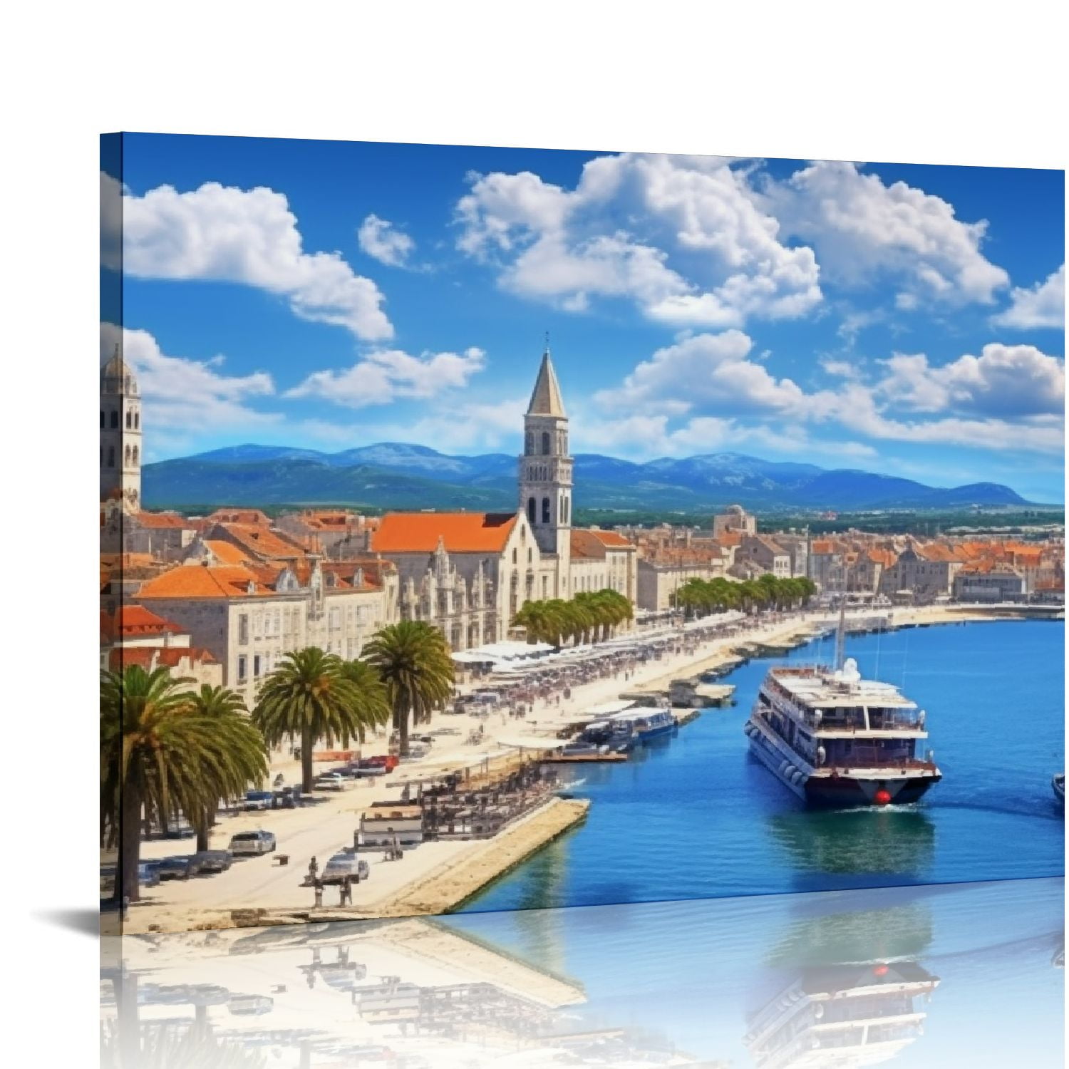 COMIO Split Coast Pictures Wall Decor Croatia Canvas Wall Art Landscape ...