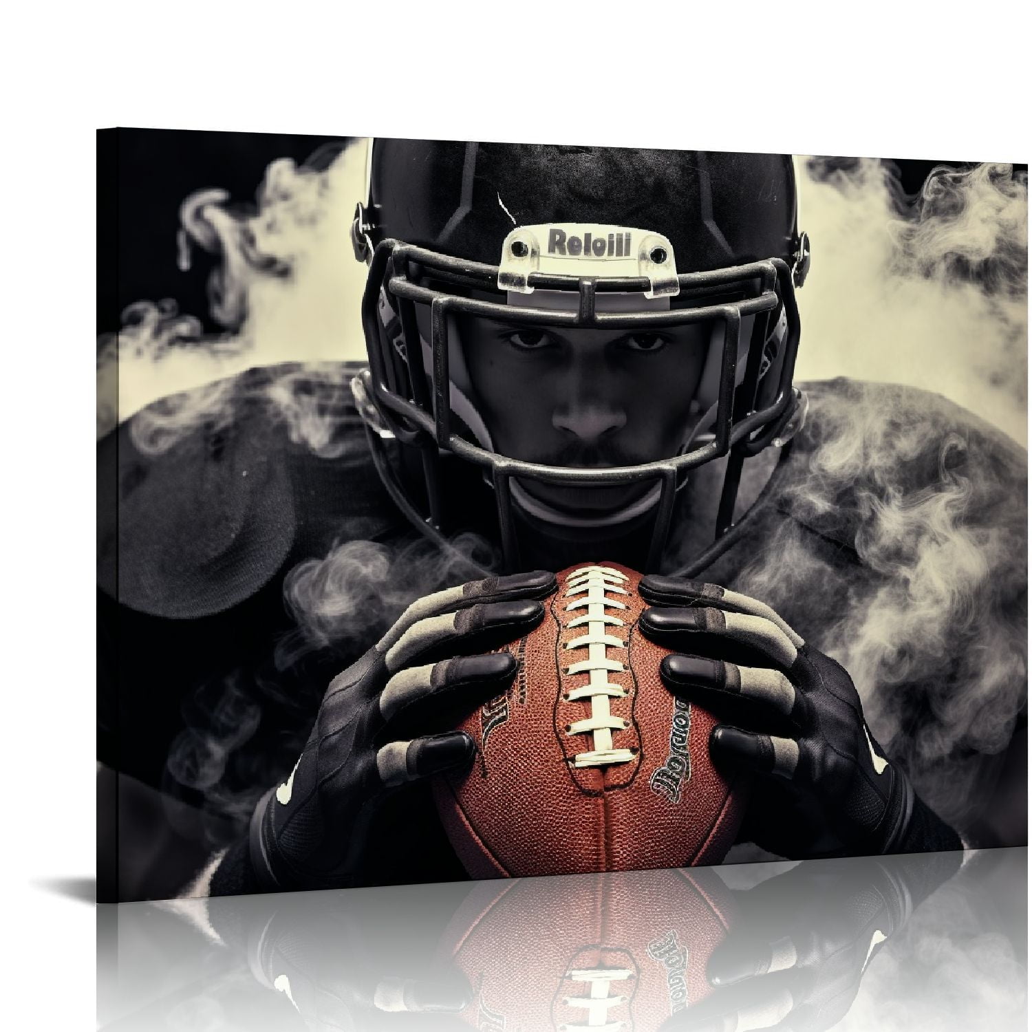 COMIO Sport Canvas Wall Art Black and White American Football Rugby ...