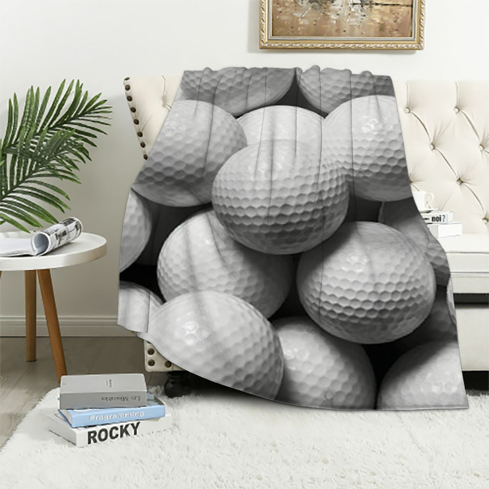 COMIO Sports Throw Blanket, Pile of Realistic Golf Balls Together ...