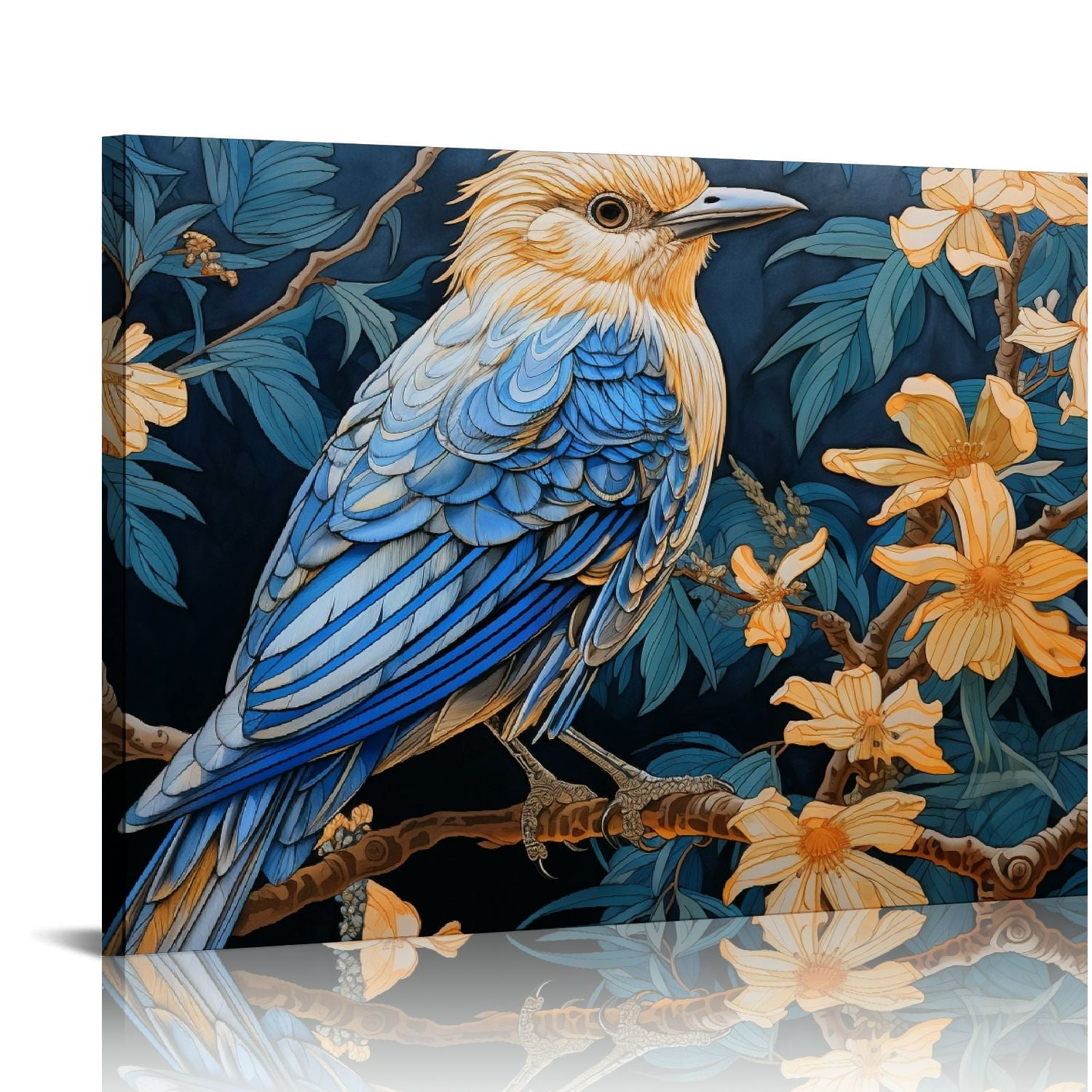 MLJA Spread Wall Art Oil Painting on Canvas Bule Wings Abstract Wall ...