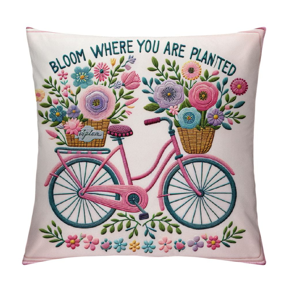 QZHH Spring Pillow Covers Pink Farmhouse Throw Pillowcases Tulip Flower ...