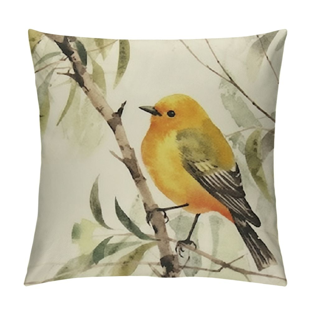 COMIO Spring Summer Birds Decorative Throw Pillow Covers, Chickadee ...