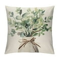 COMIO Spring Summer Leaf Pillow Covers Watercolor Eucalyptus Leaves ...
