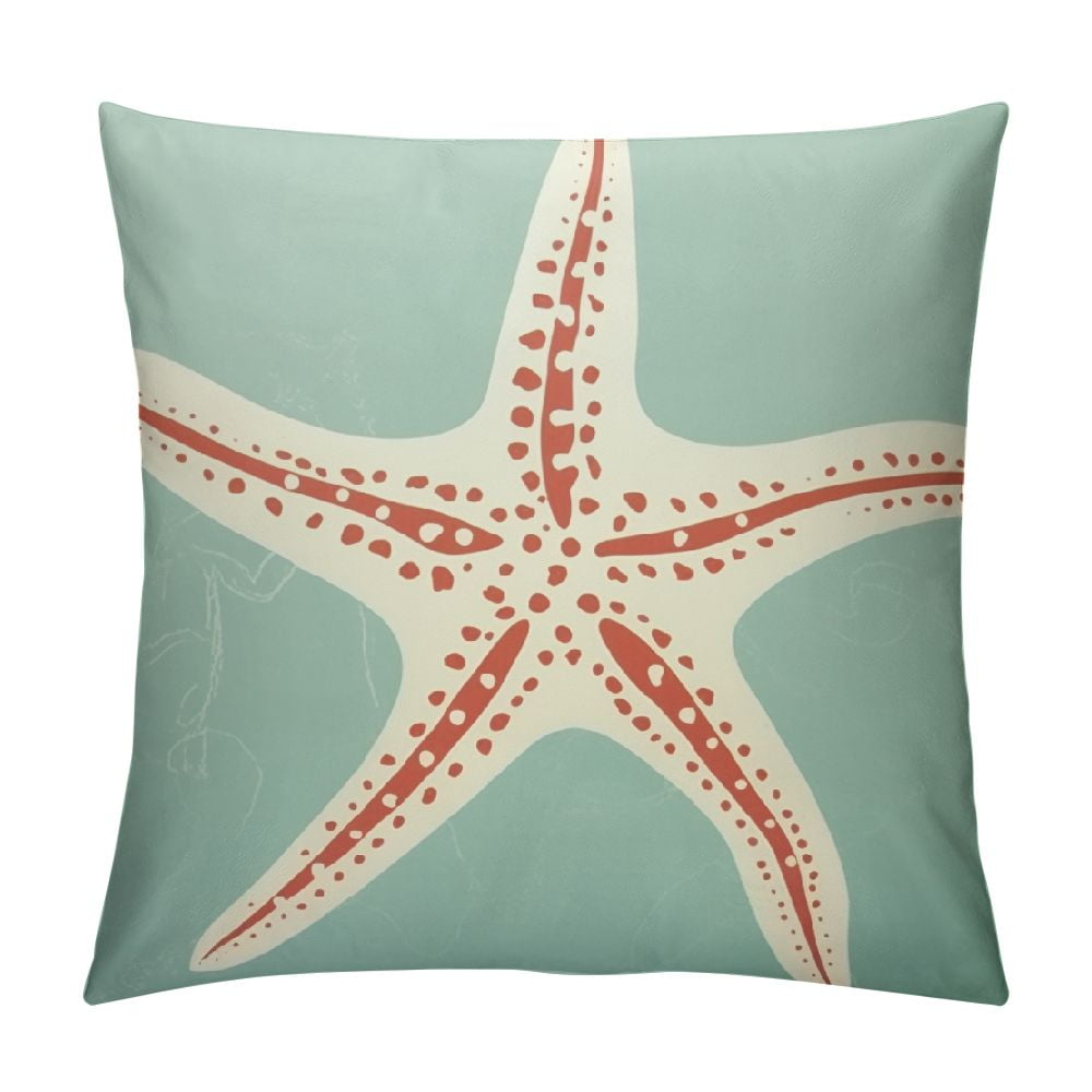 COMIO Starfish Pillow Covers Summer Nautical Marine Cushion Cover ...