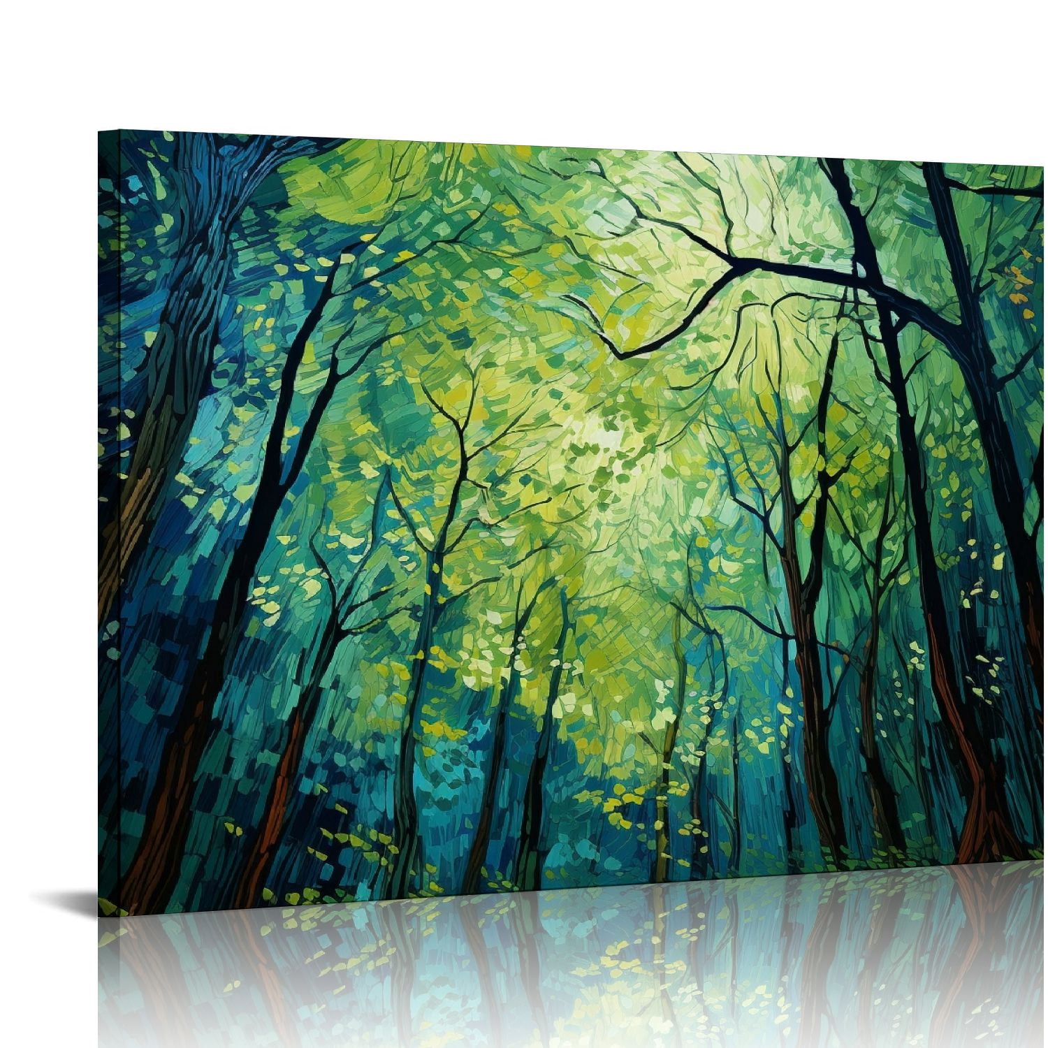 COMIO Startonight Canvas Wall Art Decor Abstract Seven Colored Trees ...