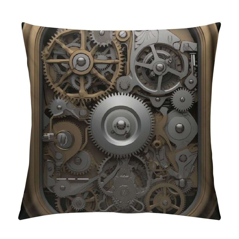 COMIO Steampunk Mechanical Gears Four Seasons Universal Throw Pillow ...