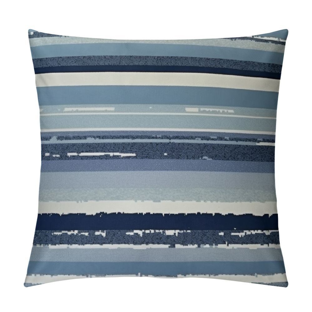 COMIO Stripe Pillow Case Jacquard Square Decorative Throw Cushion Cover ...