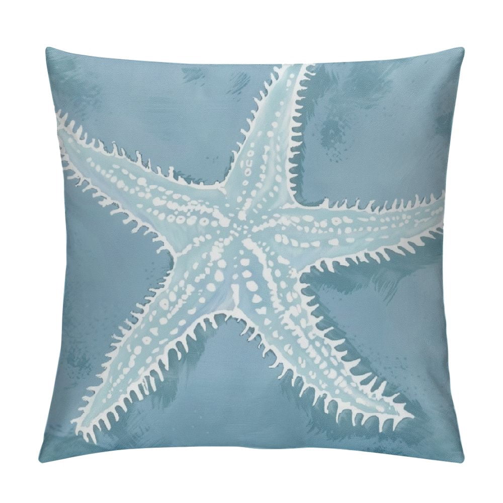 COMIO Summer Blue Starfish Pillow cover Summer Beach Throw Pillow ...