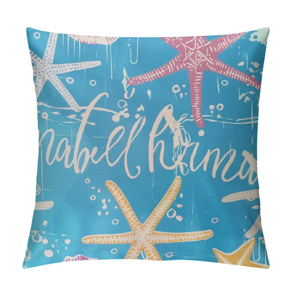 COMIO Summer Pillow Covers Ocean Sea Blue Throw Pillow Covers Summer ...