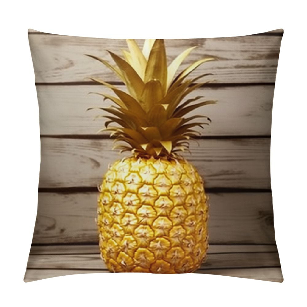 COMIO Summer Tropical Pineapple Decorative Pillow Covers Retro Wood ...