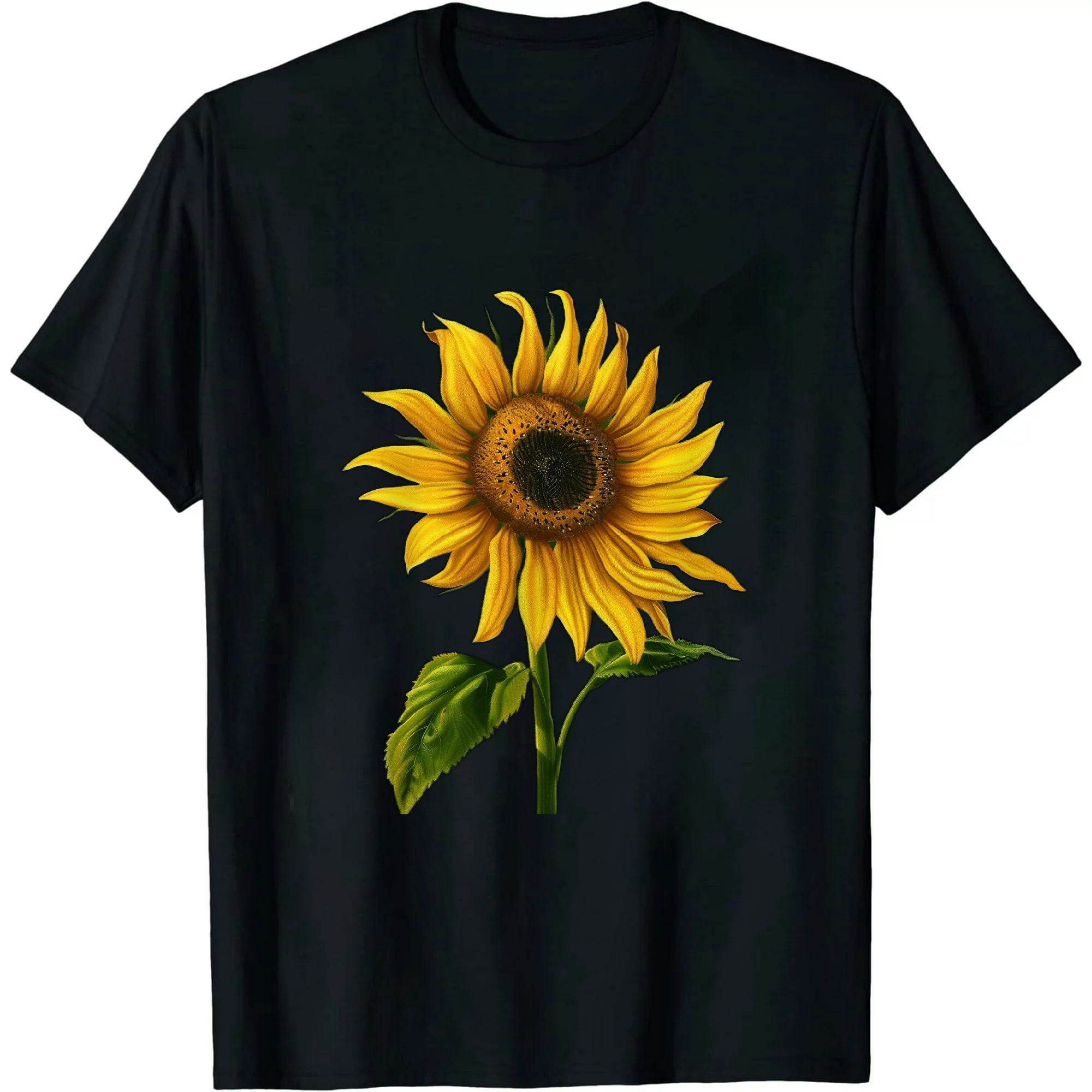 COMIO Sunflower Sunshine Floral Watercolor Flower T-Shirt - Walmart.com