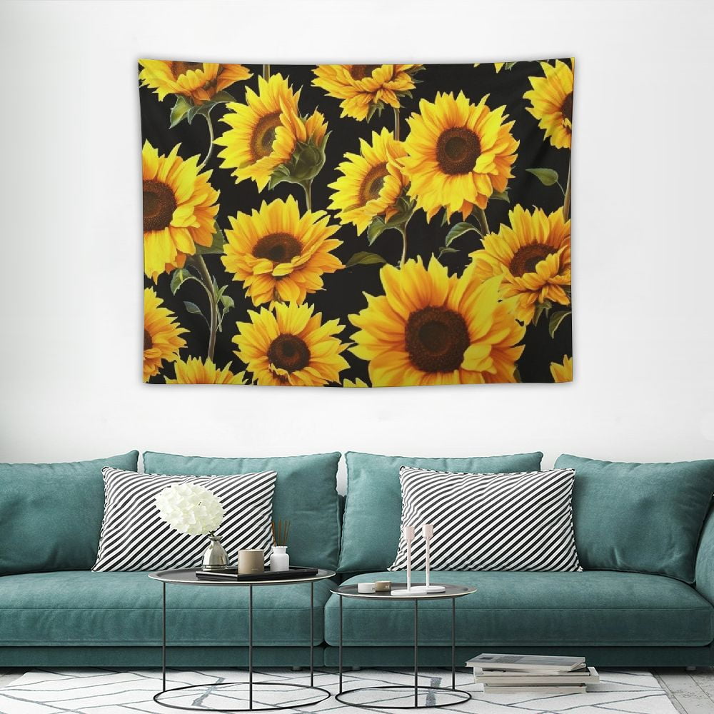 Sunflower Tapestry Wall Hanging,Wall Tapestry for Bedroom,Yellow ...