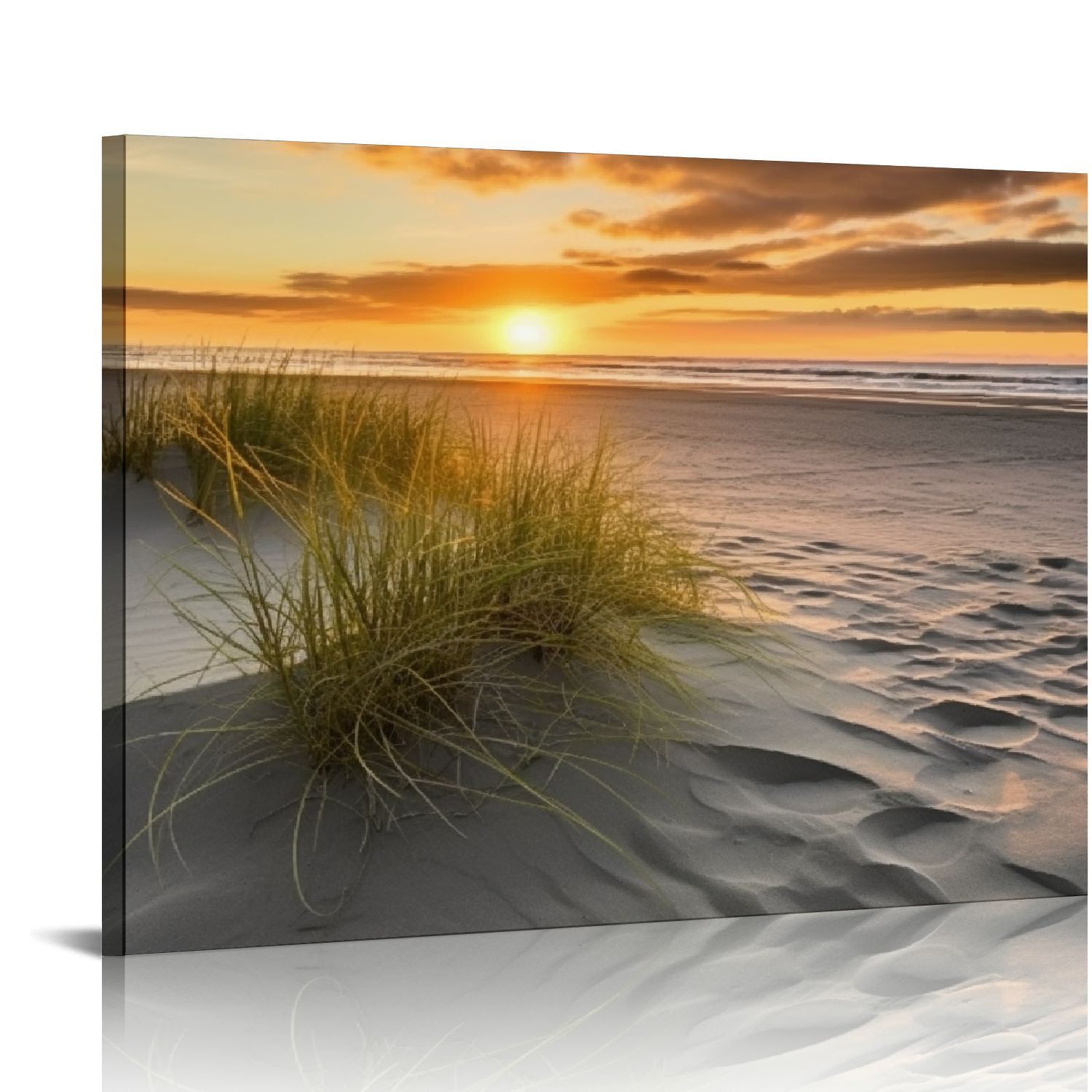 COMIO Sunset Beach Scene Painting Natural Ocean Sea View Oil Painting ...