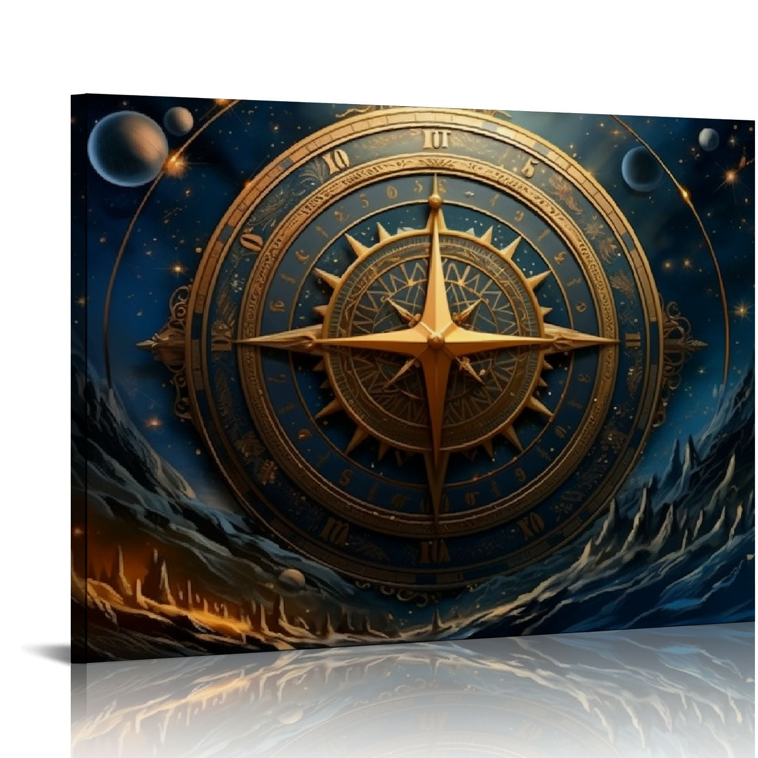 COMIO Surreal Constellation Art Print, Hourglass Art and Crescent Moon ...