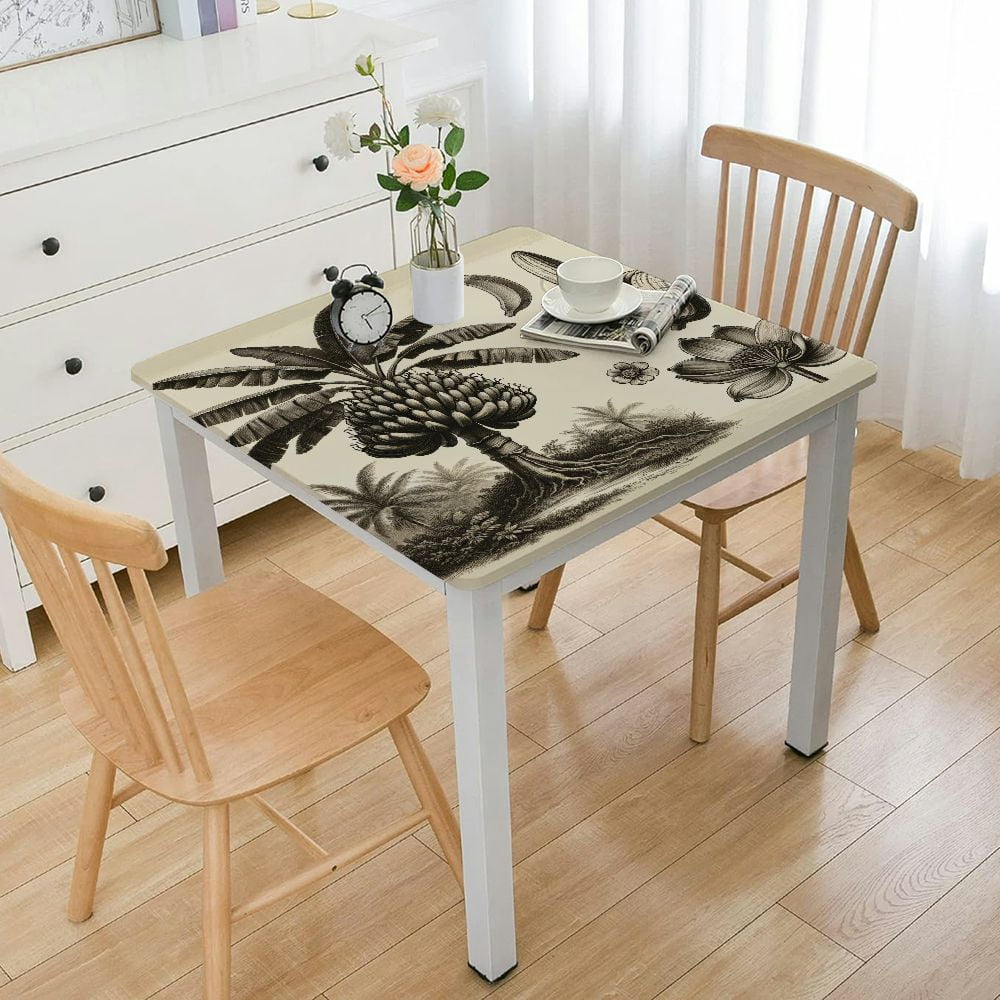 COMIO Table Cover Square Tablecloth Tropical Summer Coconut Palm Banana ...