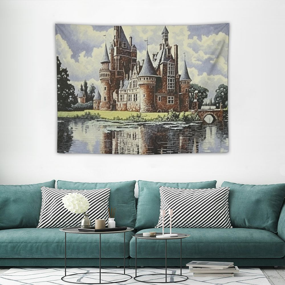 COMIO Tache 40X30Inch Victorian Style Woven Summertime Manor Tapestry ...