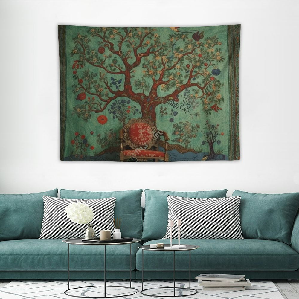 COMIO Tapestry Green Tree of Life Hanging Psychedelic Tapestries Indian ...