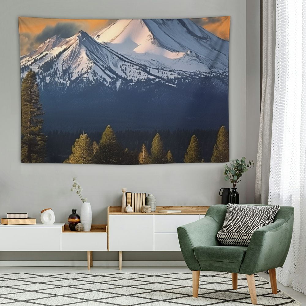 COMIO Tapestry Wall Hanging Dawn On Mount Tall Volcano Cascade Sunrise ...