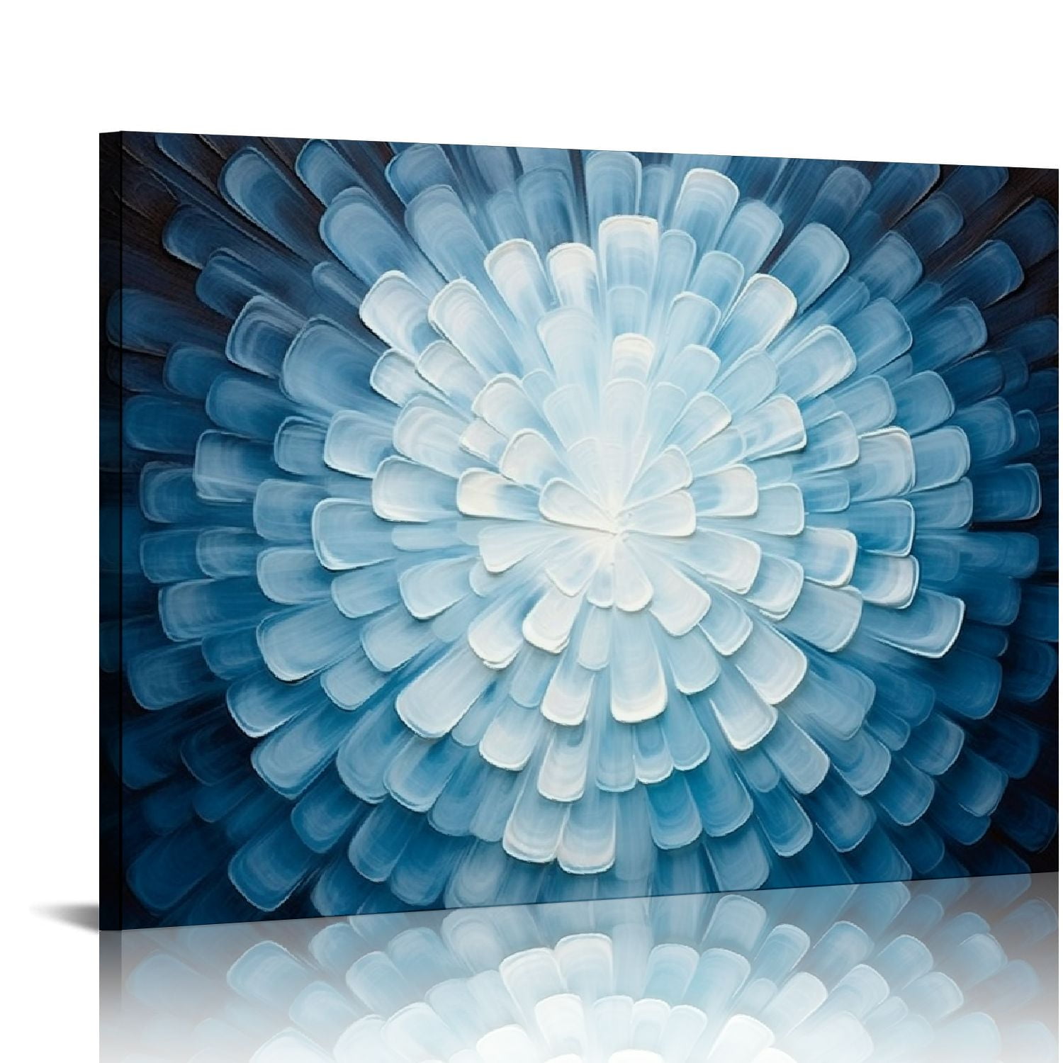 COMIO Teal Abstract Painting Artwork: Teal Textured Picture in Gradient ...