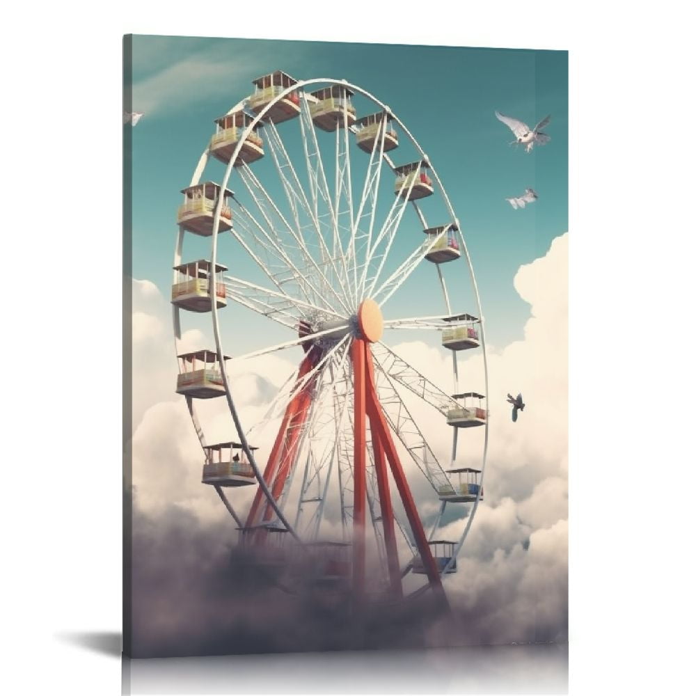 COMIO The Ferris Wheel Posters HD Canvas Print Modern Home Decor Wall ...