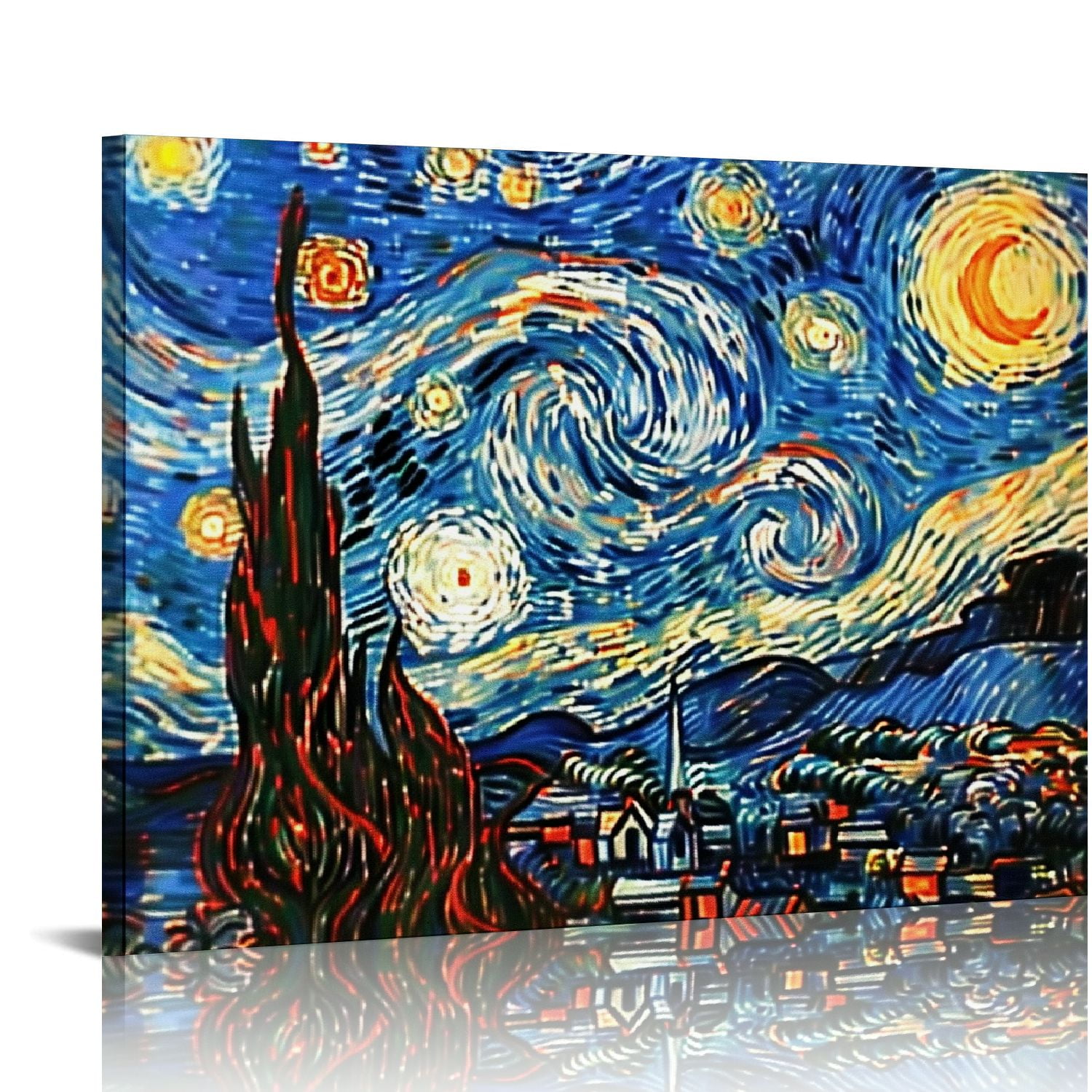 COMIO The Starry Night Wall Art Impressionist Painting Style Nature ...