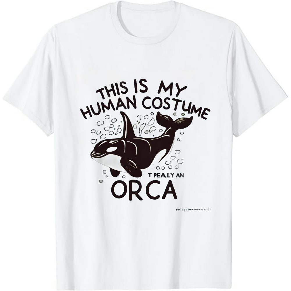 COMIO This is My Human Costume I'm Really An Orca Whale T-Shirt ...