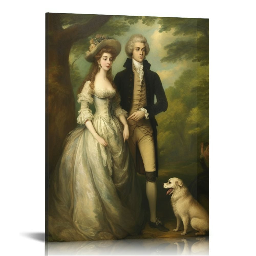 COMIO Thomas Gainsborough Prints - The Morning Walk Poster - Rococo Wall Art - Romantic Canvas ...