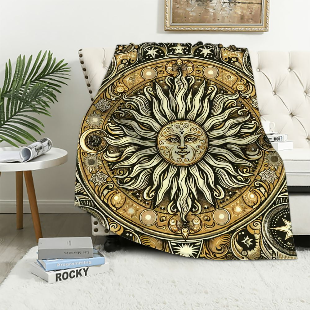 COMIO Throw Blanket for Sofa Bed Chair with Decorative Tassels ...