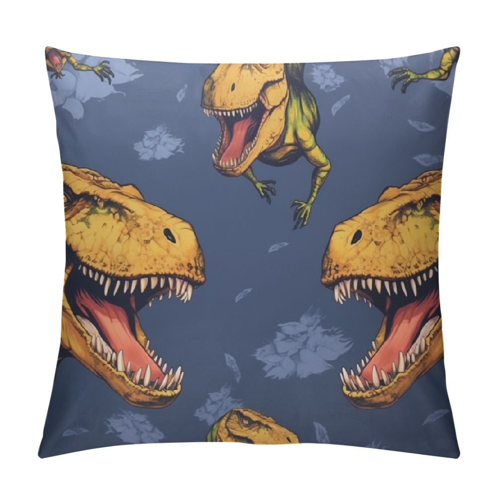 COMIO Throw Pillow Cover A Group of Tyrannosaurus rex Print Decorative ...
