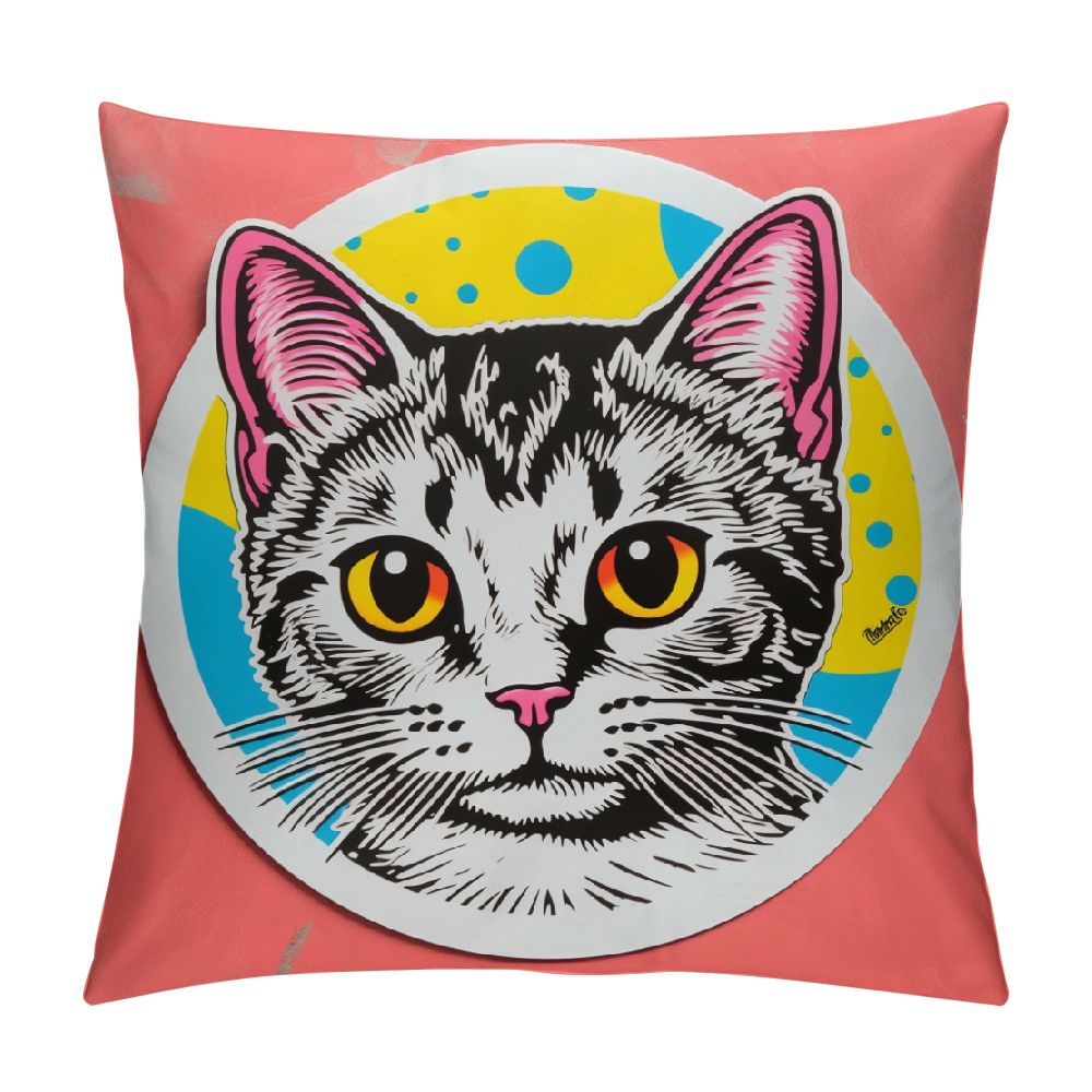 COMIO Throw Pillow Cover Black Cat Decor, Black Cat Mom Gifts, Cat ...