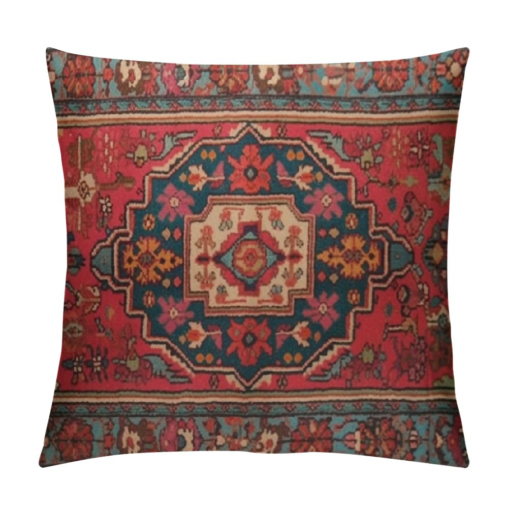 COMIO Throw Pillow Cover Case Antique Oriental Turkish Carpet Pattern ...