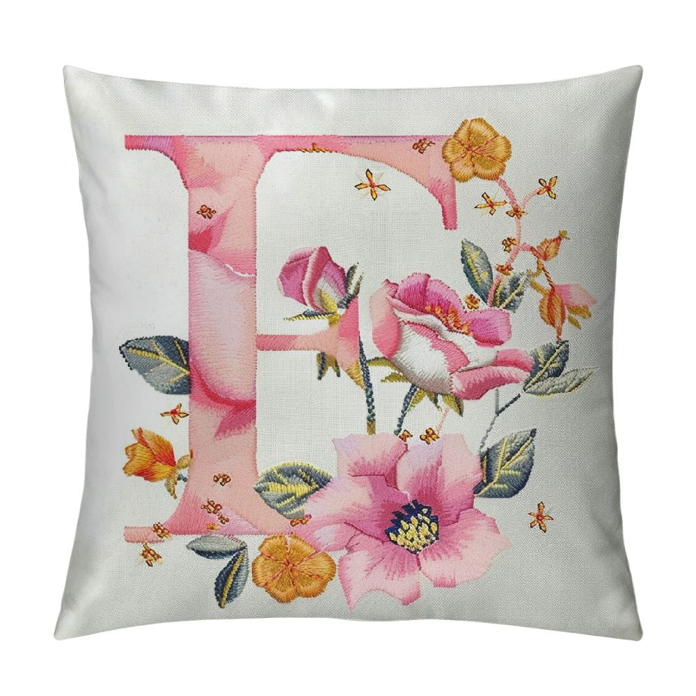 QZHH Throw Pillow Covers Alphabet Decorative Pillow Cases ABC Letter ...