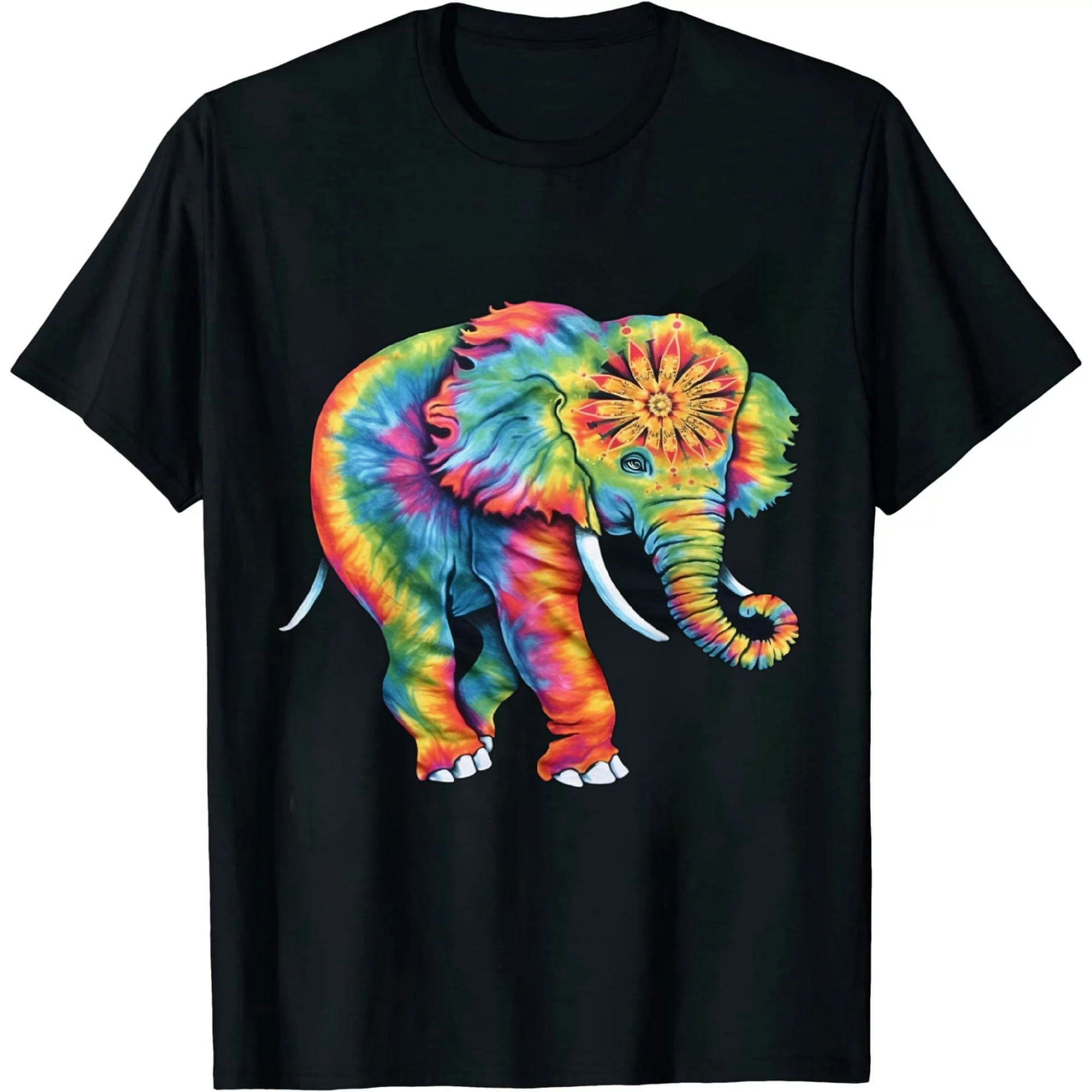 COMIO Tie Dye Elephant Tie Dyed Save the Animals T Shirt T-Shirt ...