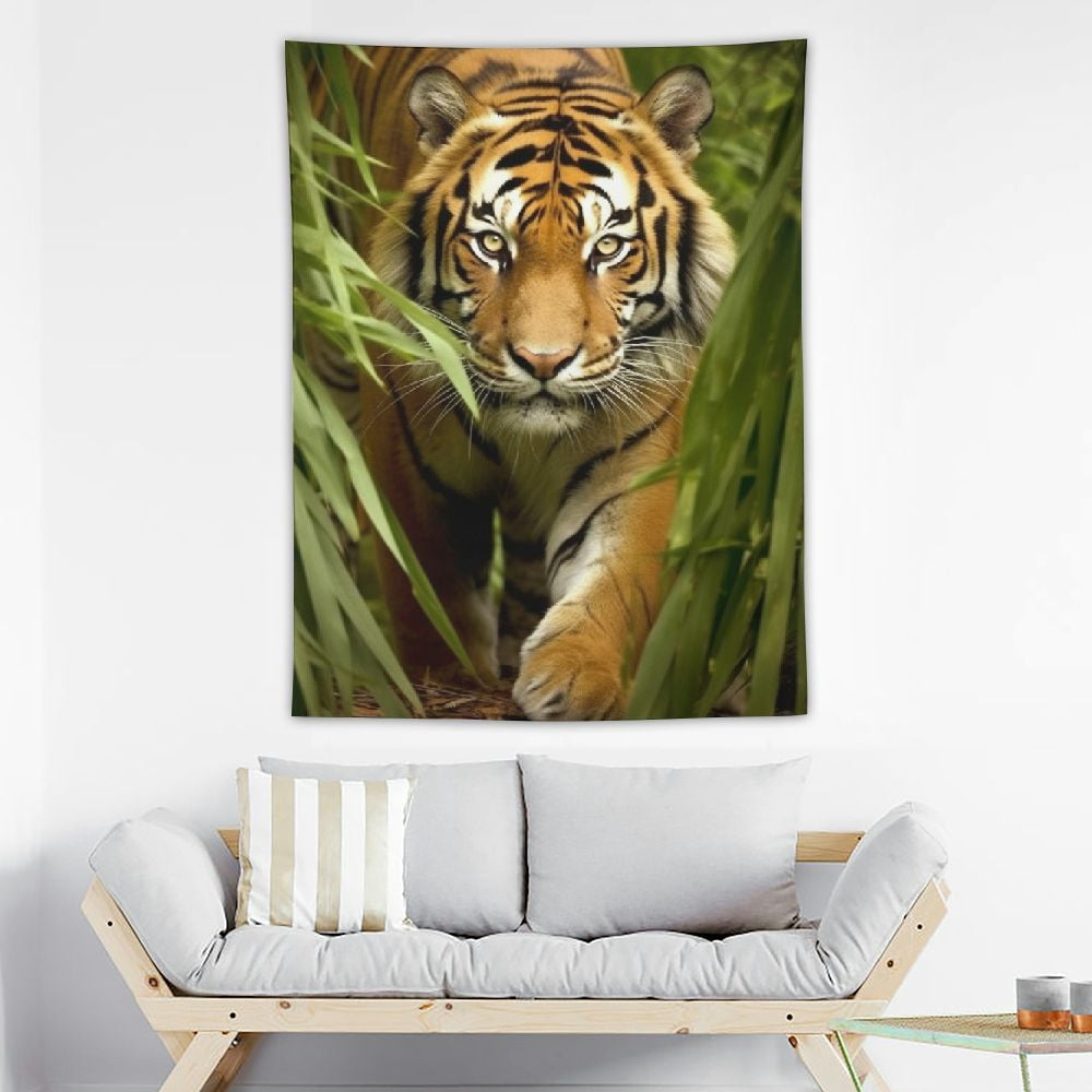 COMIO Tiger Bamboo Forest Tapestry Jungle King Animals Wall Hanging ...